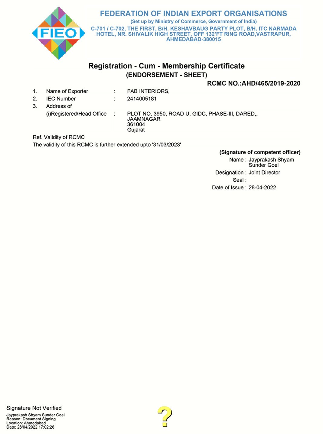 Quality Control - Fab Interiors